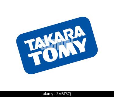 Tomy, rotated logo, white background B Stock Photo - Alamy