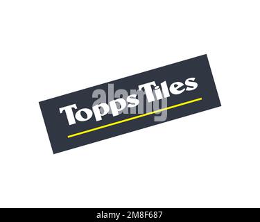 Topps Tiles, rotated logo, white background B Stock Photo - Alamy