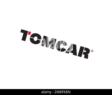 Tomcar, rotated logo, white background Stock Photo - Alamy