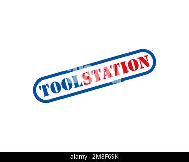 Toolstation, rotated logo, white background B Stock Photo - Alamy