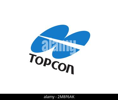 Topcon, rotated logo, white background Stock Photo - Alamy