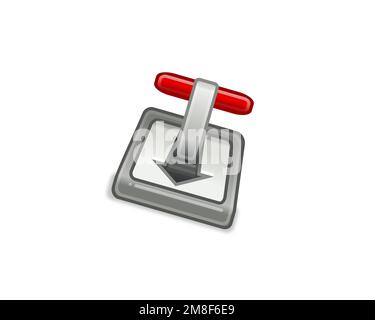 Transmission BitTorrent client, rotated logo, white background Stock ...