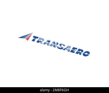 Transaero, rotated logo, white background Stock Photo - Alamy