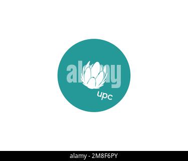 UPC Romania, rotated logo, white background Stock Photo - Alamy