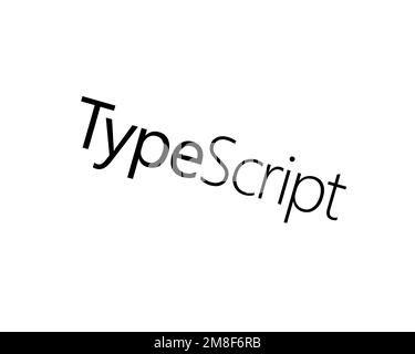 TypeScript, rotated logo, white background Stock Photo - Alamy