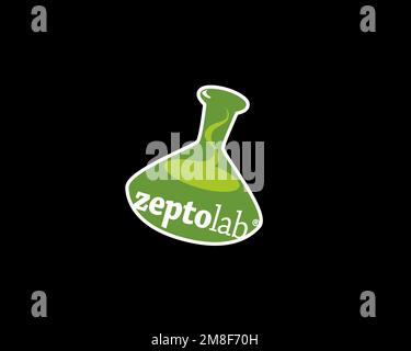 ZeptoLab, rotated logo, black background Stock Photo - Alamy