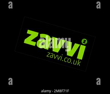 Zavvi retailer, rotated logo, black background Stock Photo - Alamy