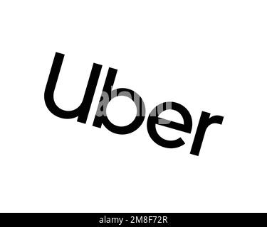 Uber, rotated logo, white background Stock Photo - Alamy
