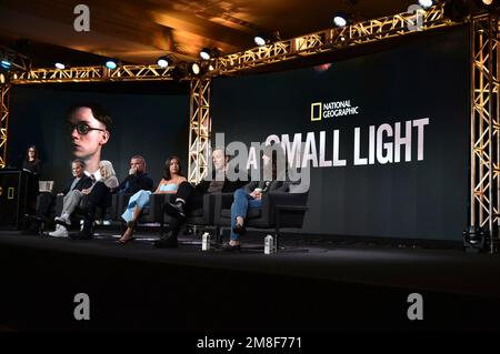 Joan Rater, from left, Liev Schreiber, Bel Powley, Joe Cole and Susanna ...
