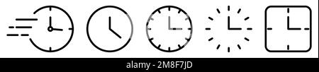 Time and clock line icons. Vector linear icon set Stock Vector Image ...