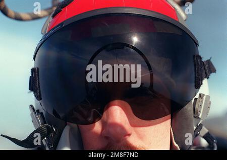 LT. Gerald B. Parsons, a radar intercept officer (RIO) with Fighter Squadron 41 (VF-41), stands ...