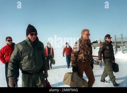 Undersecretary of the Navy Daniel Howard, right, moves away from a ...