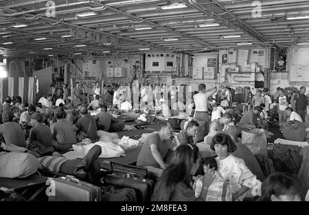 Evacuees from Clark Air Base and Naval Station, Subic Bay settle into ...