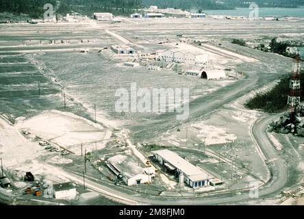 Ash covers the base in the aftermath of Mount Pinatubo's eruption. The ...
