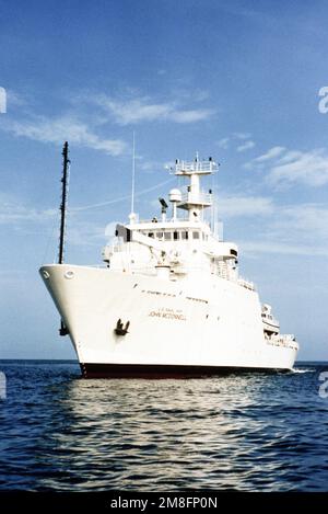 A port bow view of the Military Sealift Command (MSC) fleet oiler USNS ...