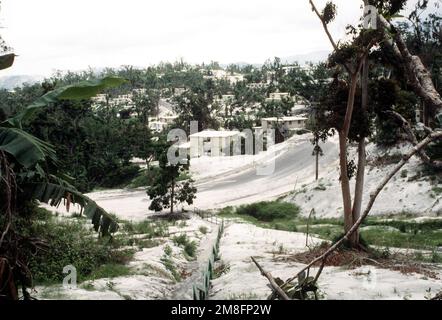 Ash covers the base in the aftermath of Mount Pinatubo's eruption. The ...