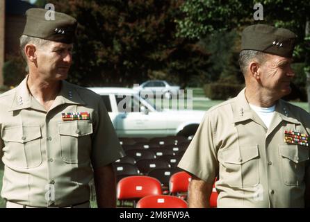 LGEN Walter E. Boomer, commanding general, Marine Corps Combat ...