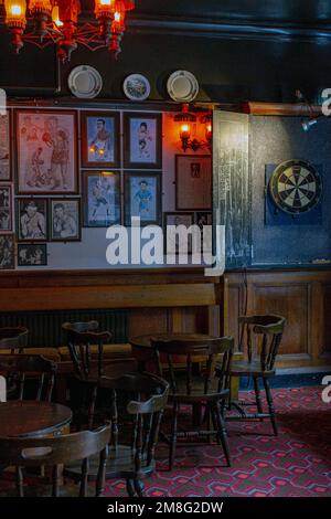 The Palm Tree pub interior of east end bozzer,Mile End, London, England ...