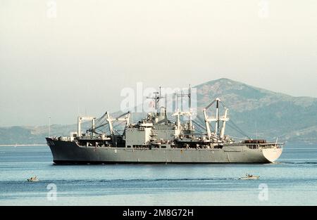 A port quarter view of the amphibious cargo ship USS EL PASO (LKA-117 ...