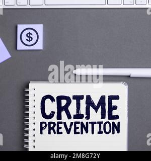 Conceptual caption Crime Prevention. Business overview Federal Offense ...