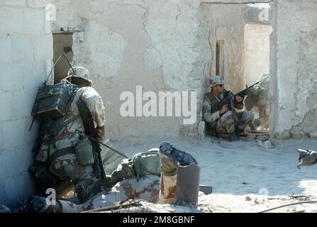 Soldiers of Co. A, 3rd Bn., 502nd Inf. Regt., enter a compound in an ...