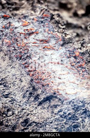 Lava flows down a slope following an eruption of Mount Etna. U.S. Navy ...