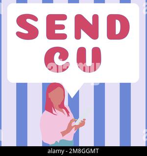 Text caption presenting Send Cv. Concept meaning Give resume curriculum ...