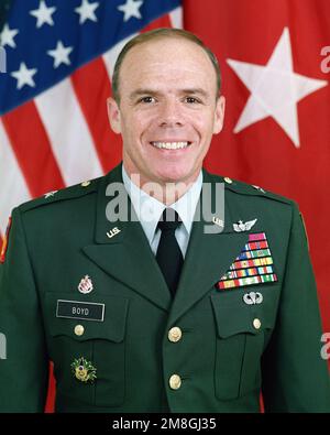 Brigadier General Morris J. Boyd, USA (uncovered). Base: Fort Monroe ...