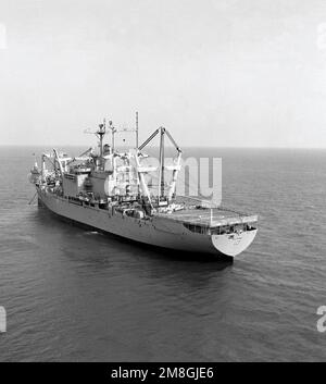 A port quarter view of the amphibious cargo ship USS DURHAM (LKA-114 ...
