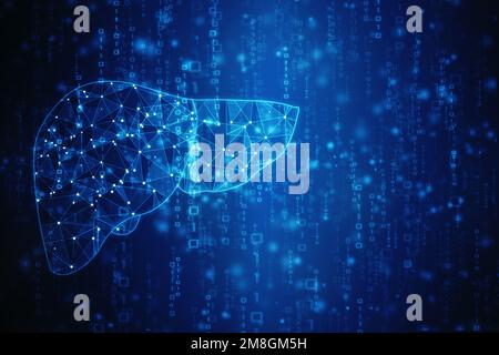 2d illustration human liver, Medicine anatomy, organ human, health and ...