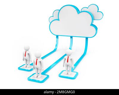 3d rendering Cloud computing concept, Cloud Network Stock Photo - Alamy