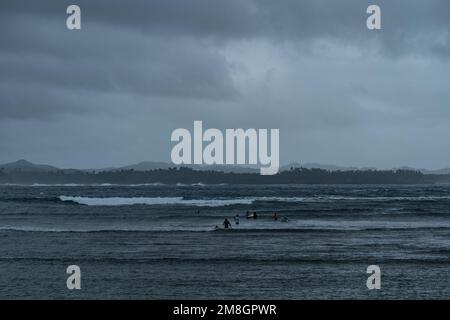 Beaches on Siargao island in the Philippines, cloudy rainy day Stock ...