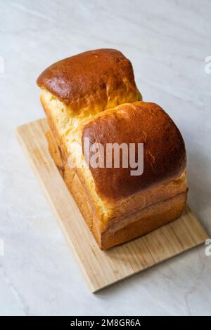 Shokupan Japanese Soft and Fluffy Bun loaf of Bread with Hokkaido Milk ...
