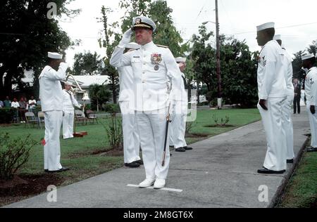 RDML Thomas A. Mercer, commander, U.S. Facility, Subic Bay, and ...