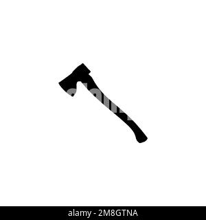 Ax icon. Simple style meat shop big sale poster background symbol. Ax ...