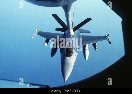 An F-16C Fighting Falcon aircraft of the 36th Tactical Fighter Squadron ...