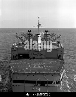 A stern view of the replenishment oiler USS KALAMAZOO (AOR-6 ...