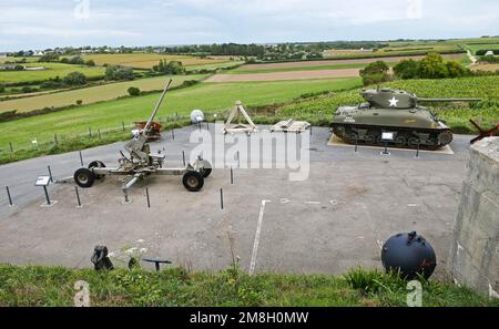Sherman M 4A1; Graf Spee battery command post, WW II, Pointe de Saint ...
