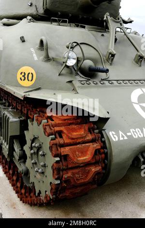 Sherman M 4A1; Graf Spee battery command post, WW II, Pointe de Saint ...