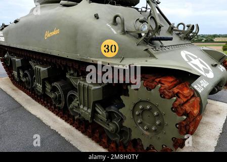 Sherman M 4A1; Graf Spee battery command post, WW II, Pointe de Saint ...