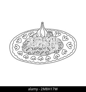 Vector pilaf hand drawn sketch Stock Vector Image & Art - Alamy