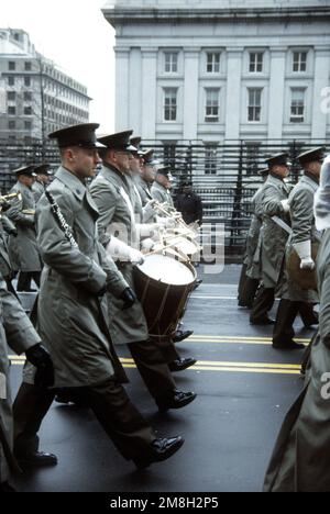 Practice Inaugural Parade. United States Marine Corps staff mock parade ...