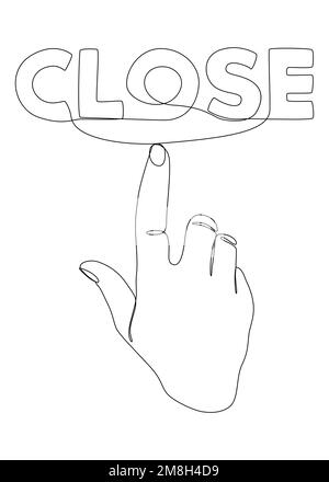 One continuous line of Restaurant word. Thin Line Illustration vector ...