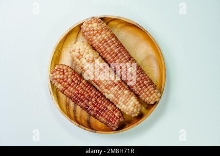 Delicious boiled waxy corn food served on the table Stock Photo - Alamy