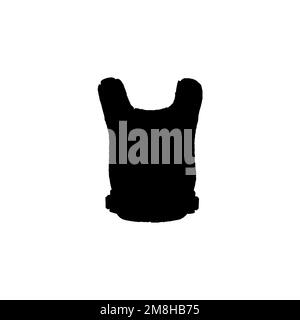 Bulletproof icon. Simple style notifying the police poster background ...