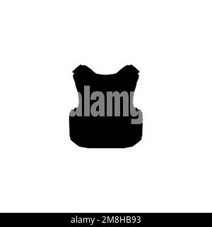 Bulletproof icon. Simple style notifying the police poster background ...