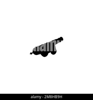 Retro cannon icon. Simple style historical poster background symbol ...