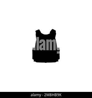 Bulletproof icon. Simple style notifying the police poster background ...