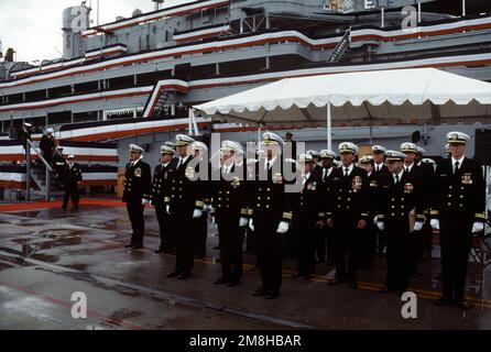 USS Prairie (AD-15) decommissioning 1993 Stock Photo - Alamy