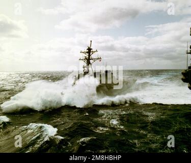 A port bow view of the ocean surveillance ship USNS ABLE (T-AGOS-20) of ...